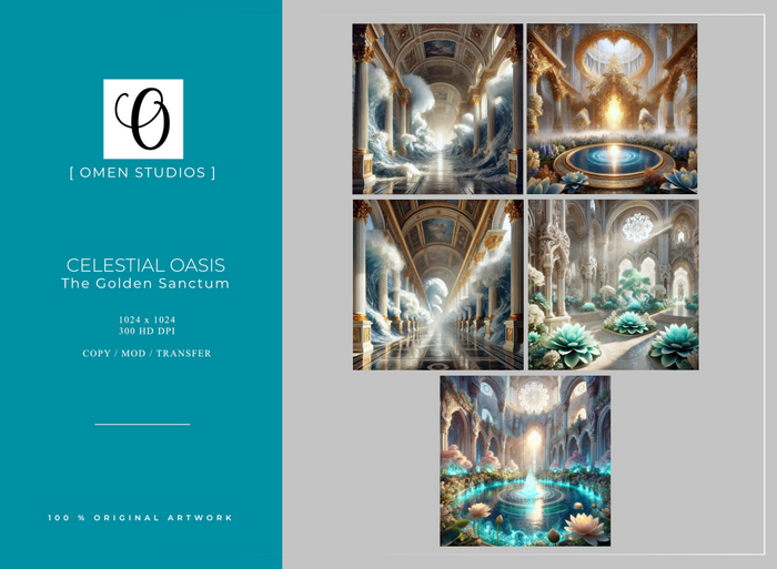 Second Life Marketplace - [ OMEN STUDIOS ] Celestial Oasis - The Golden Sanctum